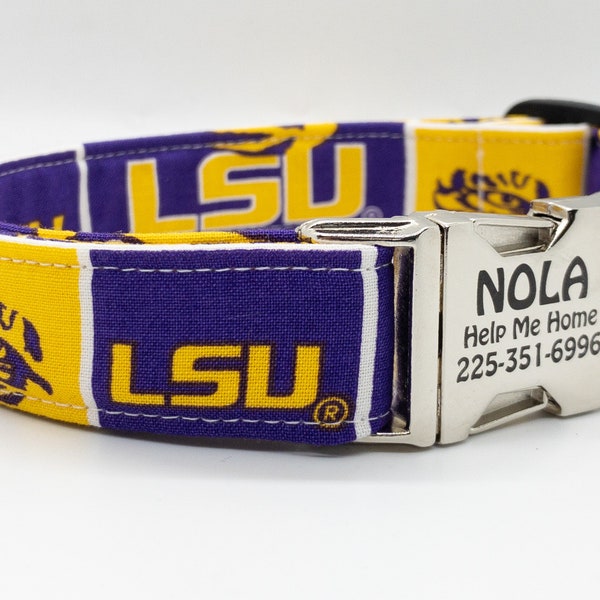 Lsu Dog Collar - Etsy