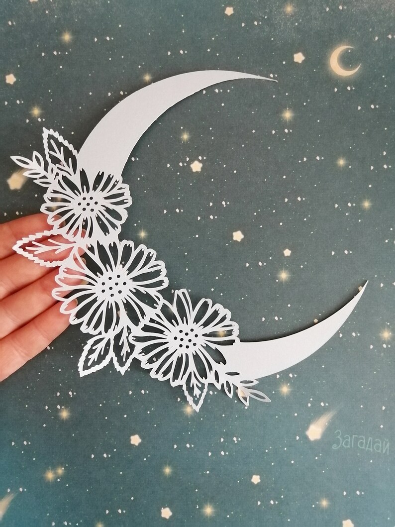 silhouette cameo moon cut file svg Silhouette cut file for cutting ...