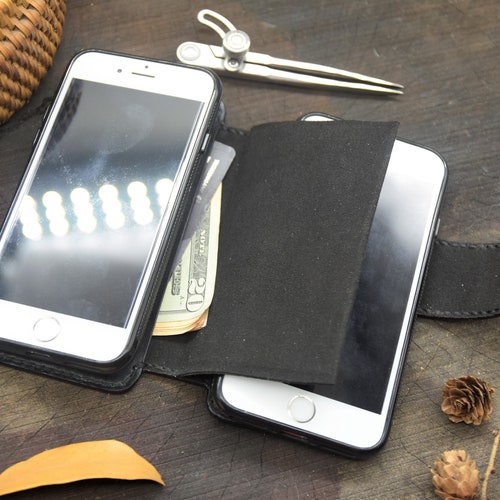 Leather Double Phone Case Dual Phone Case Case Holds Two - Etsy