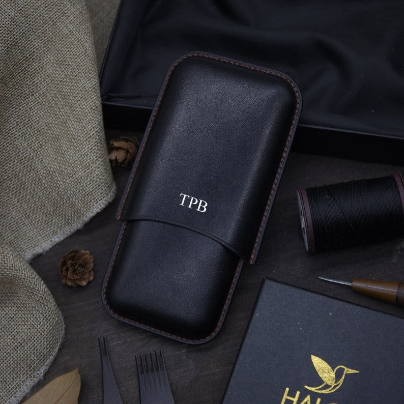 Personalized Leather Cigar Case Luxury Cigar Case Custom | Etsy