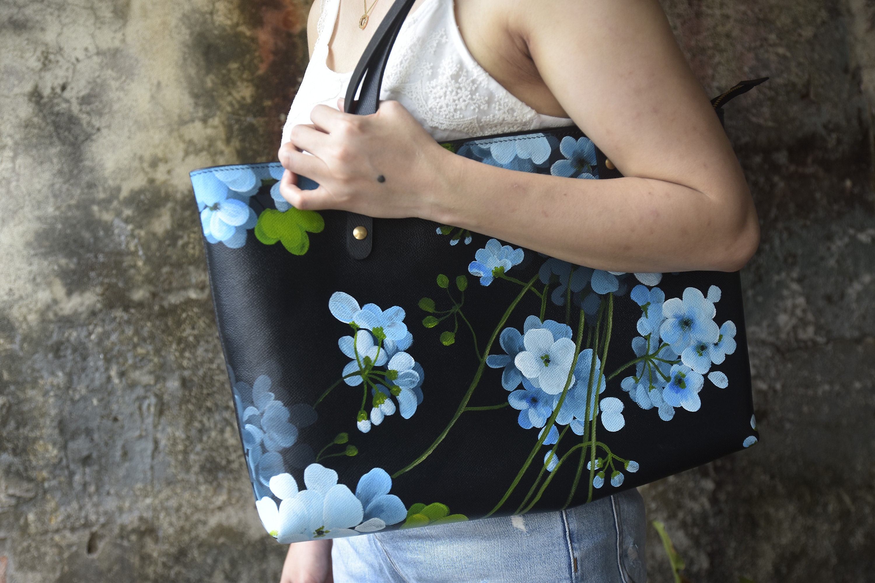 Hand Made Leather Tote Bag Full Grain Leather Tote With With - Etsy