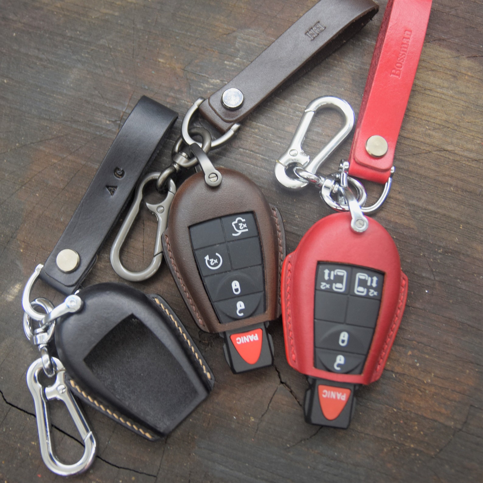 Leather Car Key fob Cover holder for Dodge Ram Classic Grand | Etsy