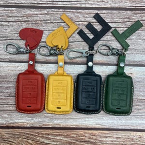 Leather Key Case for 2020-2025 Compass, Cherokee, Wrangler, Grand ...