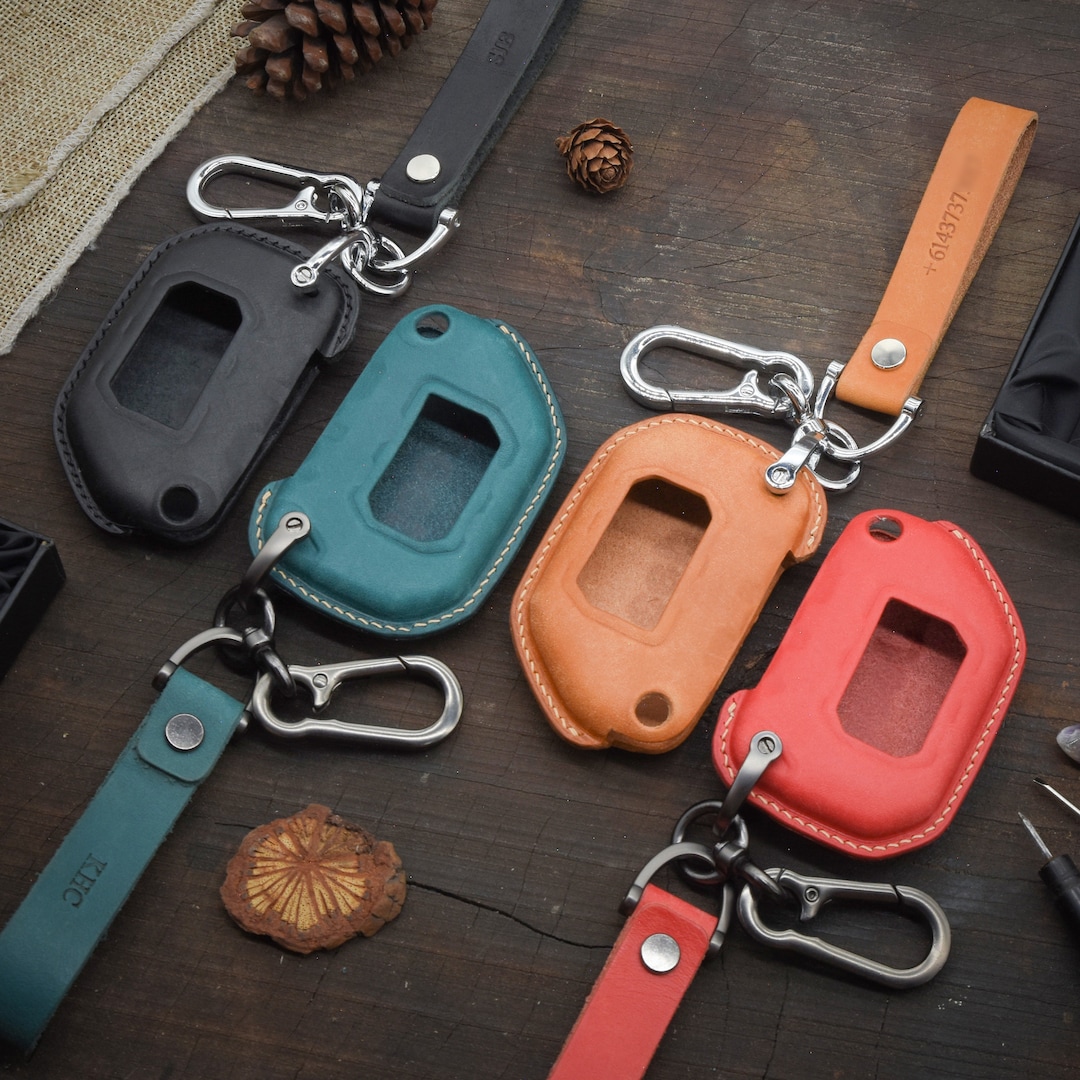 Leather Key Fob Case Protector for Giadiator Key (2, 3, 4 Buttons ...