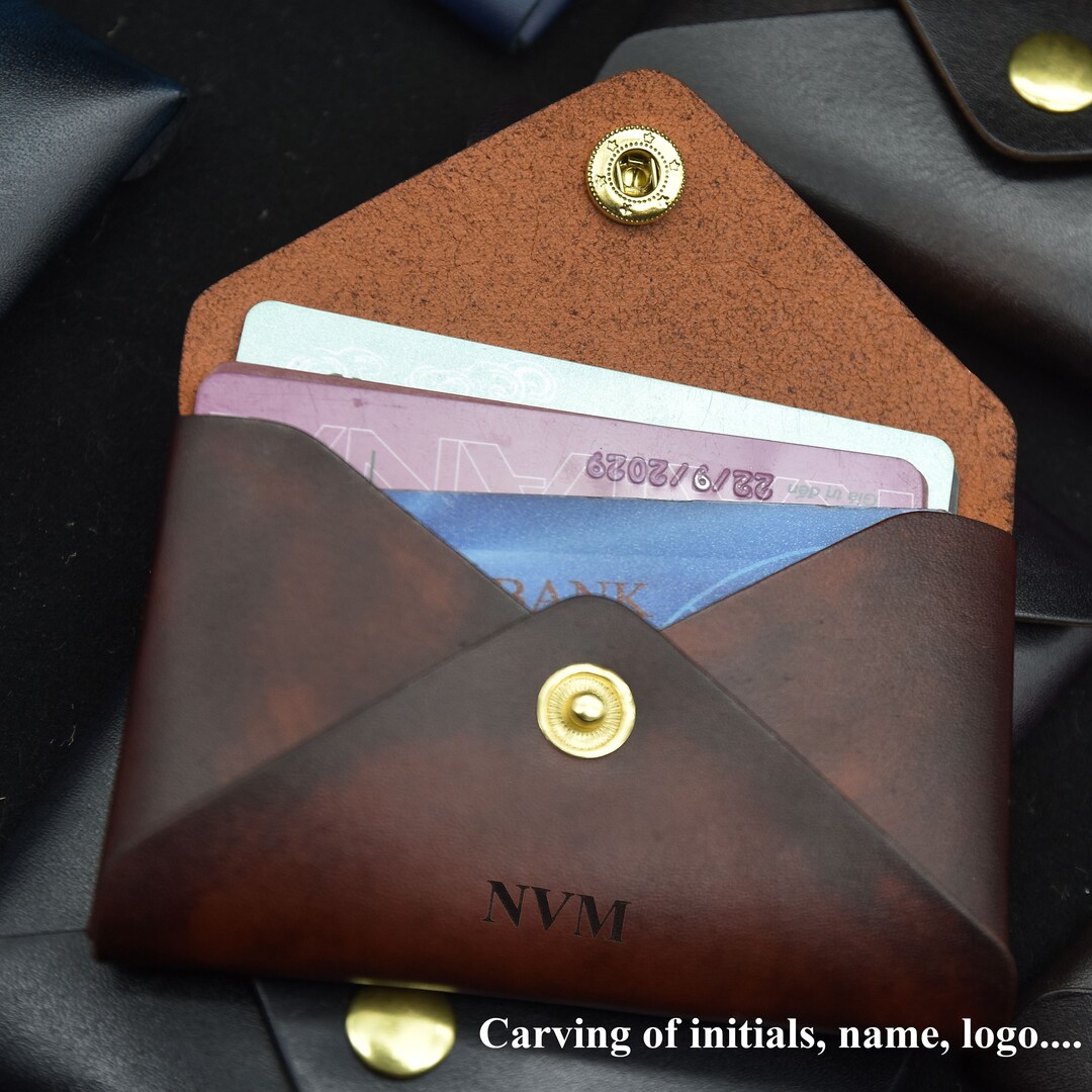 Thin Wallet, Card Wallet, Leather Wallet, Minimal Wallet, Groomsmen ...