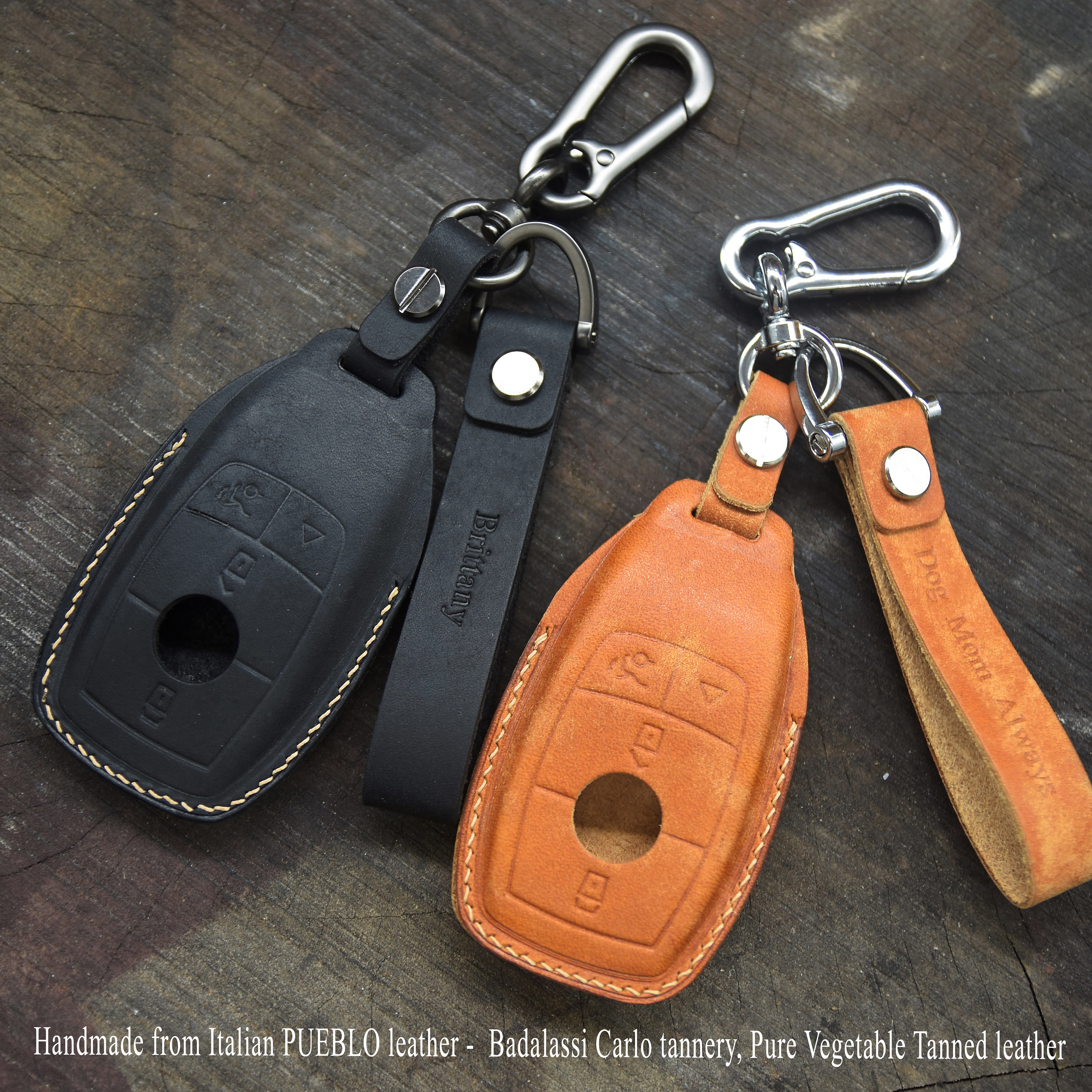 Leather Smart Key Fob Case with Leather Key Strap for | Etsy