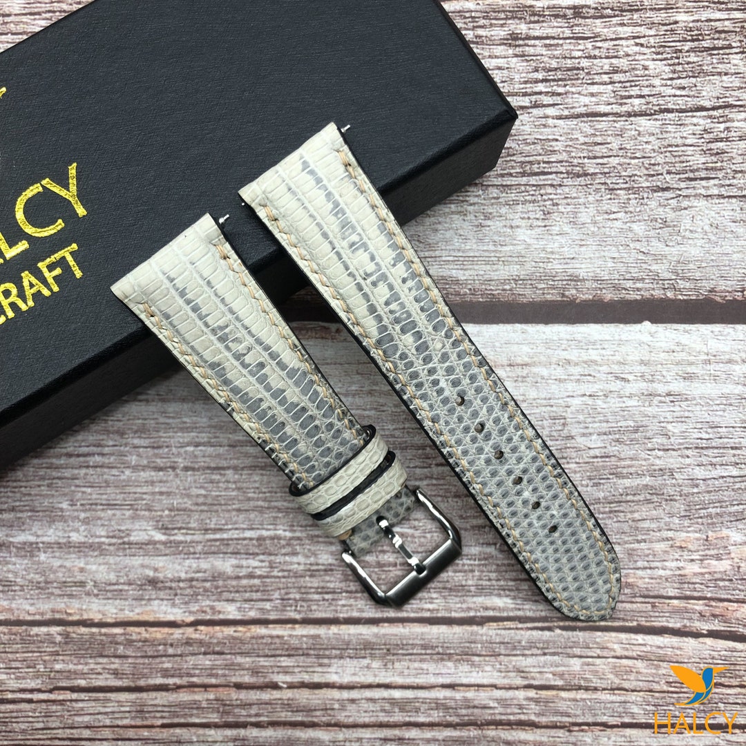 Java Lizard Skin Watch Strap, Choice of Width, Choice Color Buckle With ...