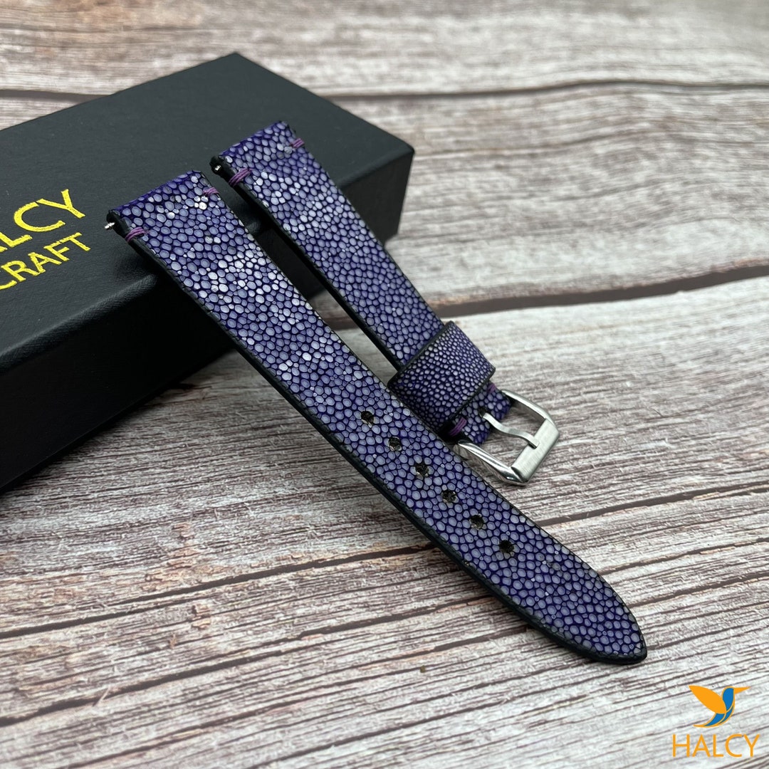 Purple Stingray Skin Watch Bands, Watch Strap, Choice of Width, Choice ...