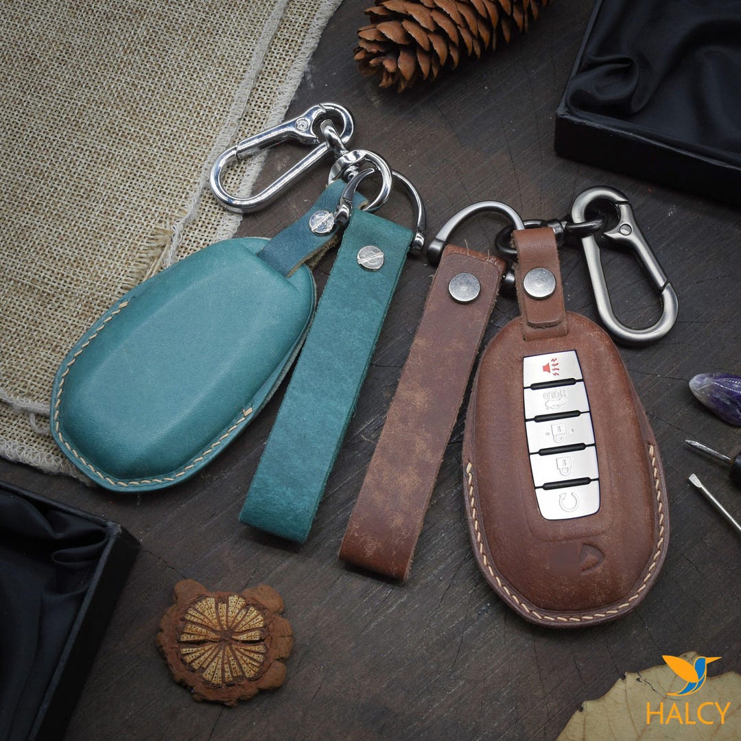 Leather Car Key Fob Cover Fit for Infinity (2019-2022), Infinity Q50 ...