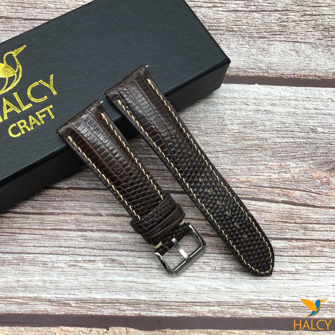 Brown Java Lizard Skin Watch Strap, Choice of Width, Choice Color ...