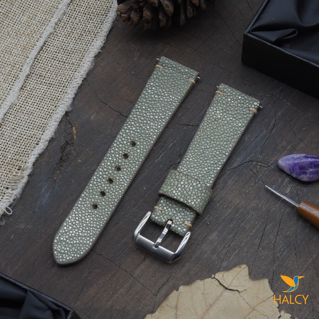 Light Olive Stingray Skin Watch Bands Watch Strap Choice of - Etsy
