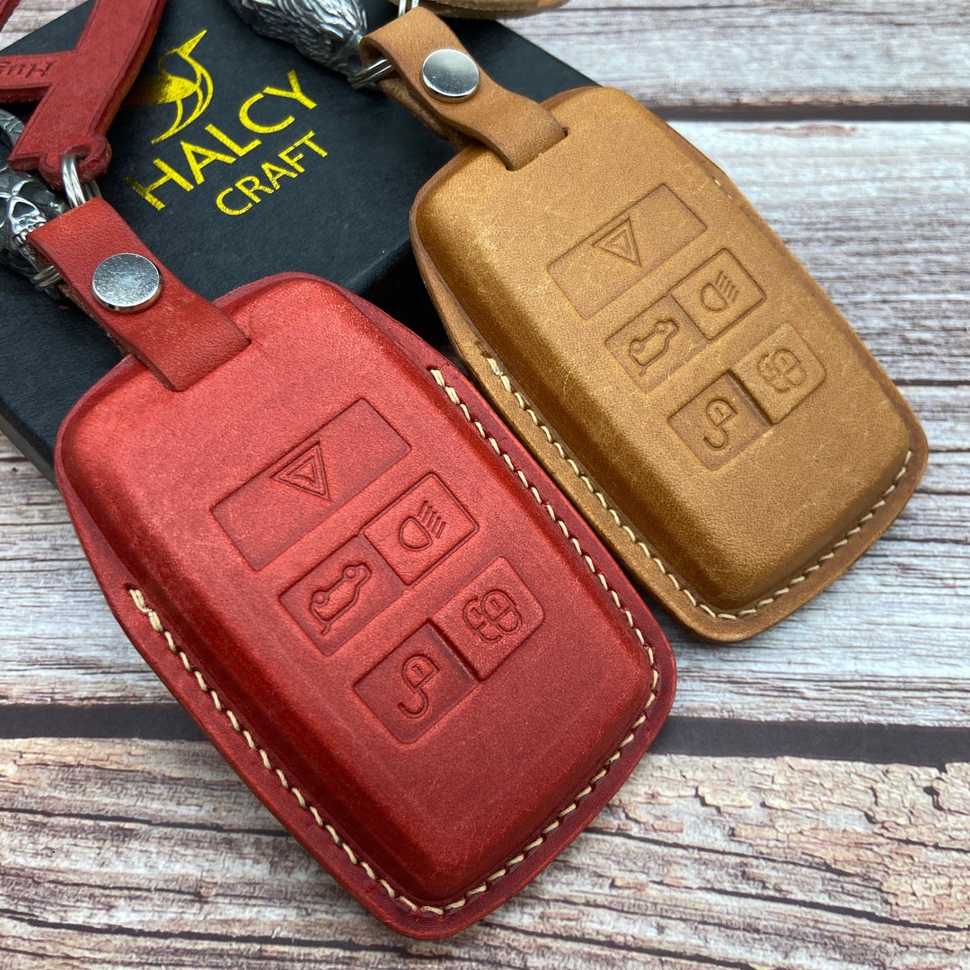Leather Smart Key Fob Cover Fit for Land Rover, Range Rover Sport ...
