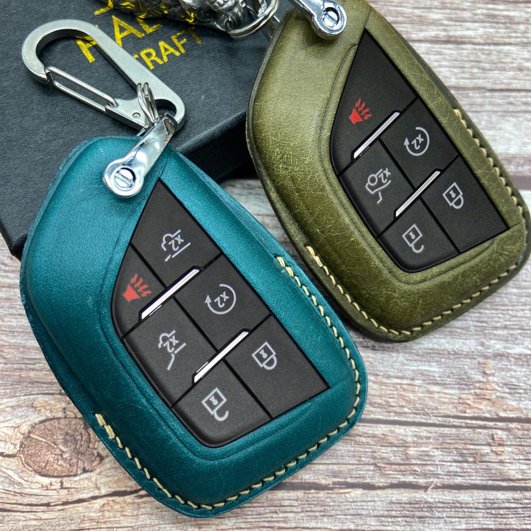 Leather Key Case for 2020-2025 CT4, CT5, XT5, XT6, Escalade, Lyriq ...