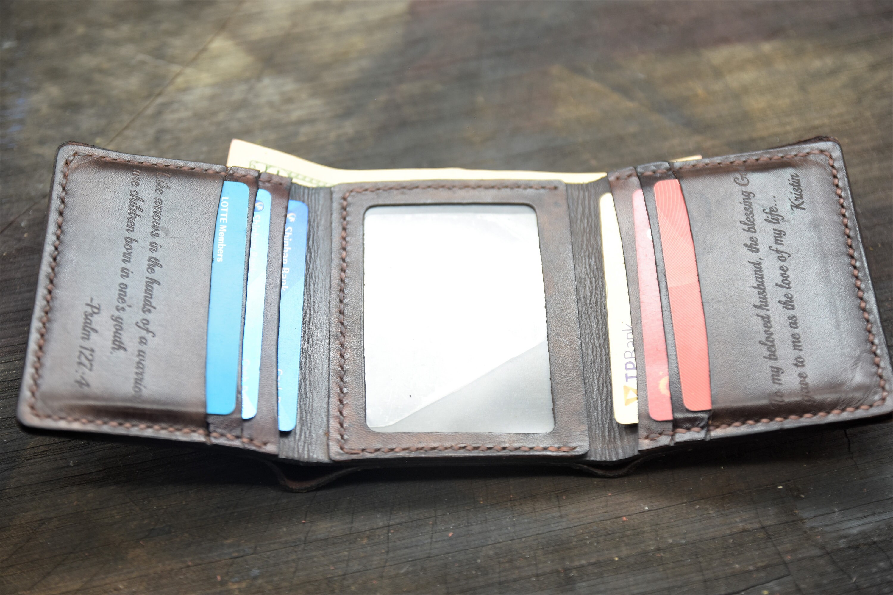 Personalized Mens Wallet Trifold Mens Wallet Personalized | Etsy