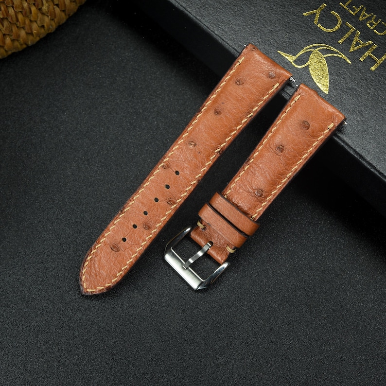 Custom Ostrich Leather Watch Strap, Choice of Width, Choice Color ...
