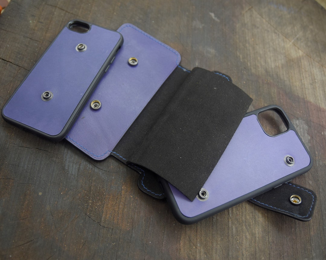 Leather Double Iphones Case, Leather Dual Phone Case, Case Holds Two ...