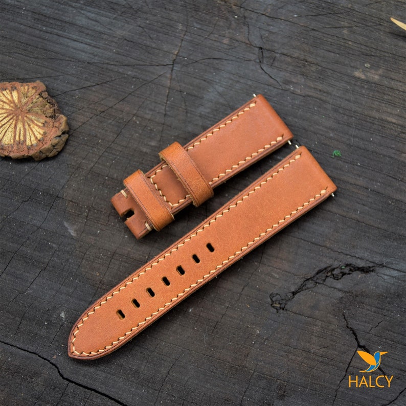 Custom Handmade Leather Watch Strap Thick Full-grain - Etsy