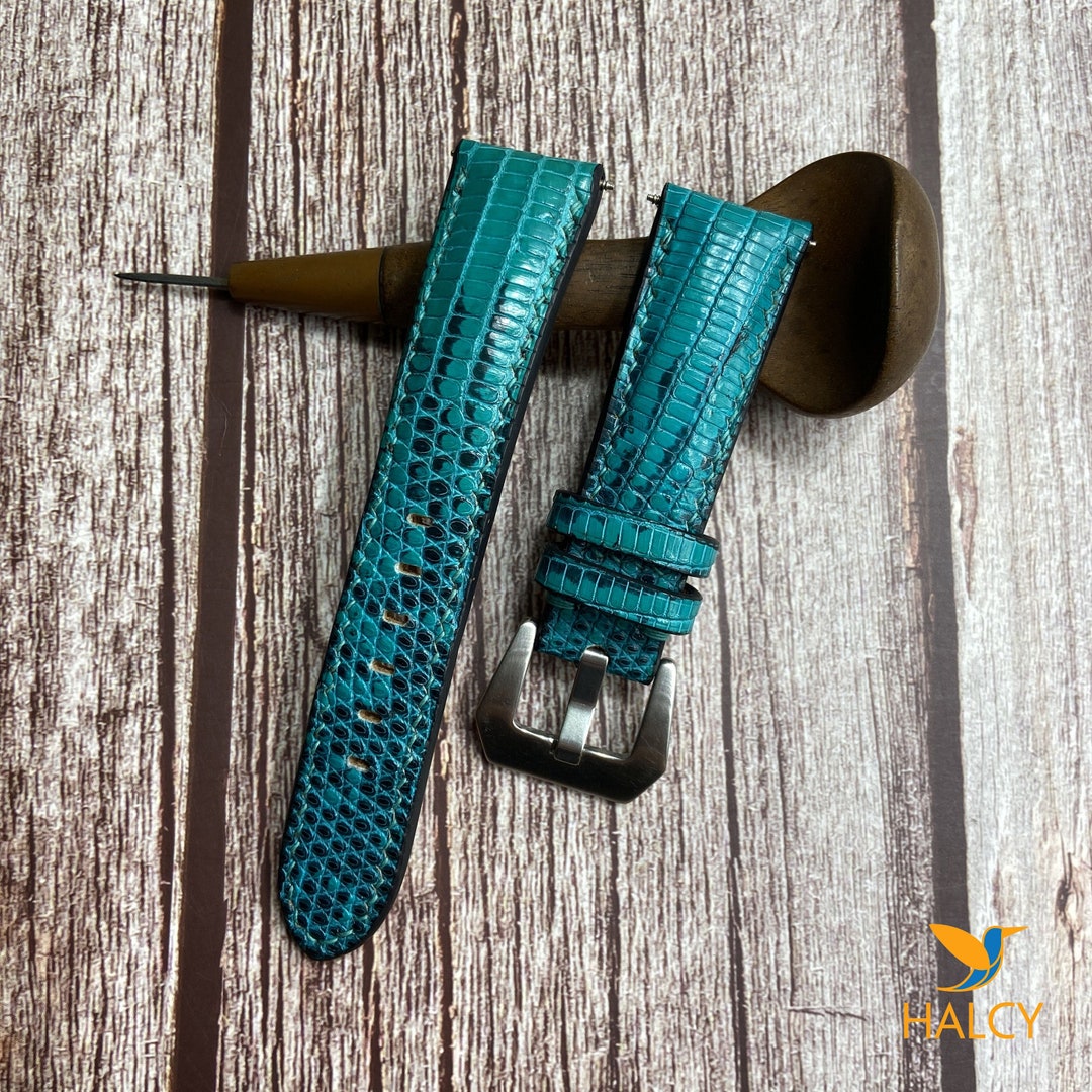 Custom Handmade Lizard Skin Watch Strap, Thickness 6.5 Mm Down to 4 Mm ...