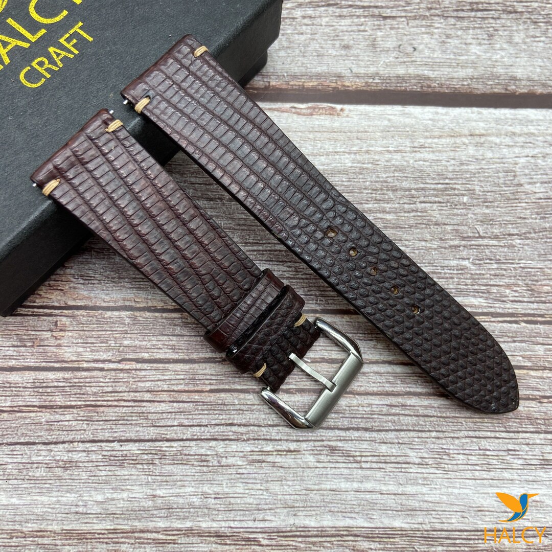 Brown Java Lizard Skin Watch Strap, Choice of Width, Choice Color ...