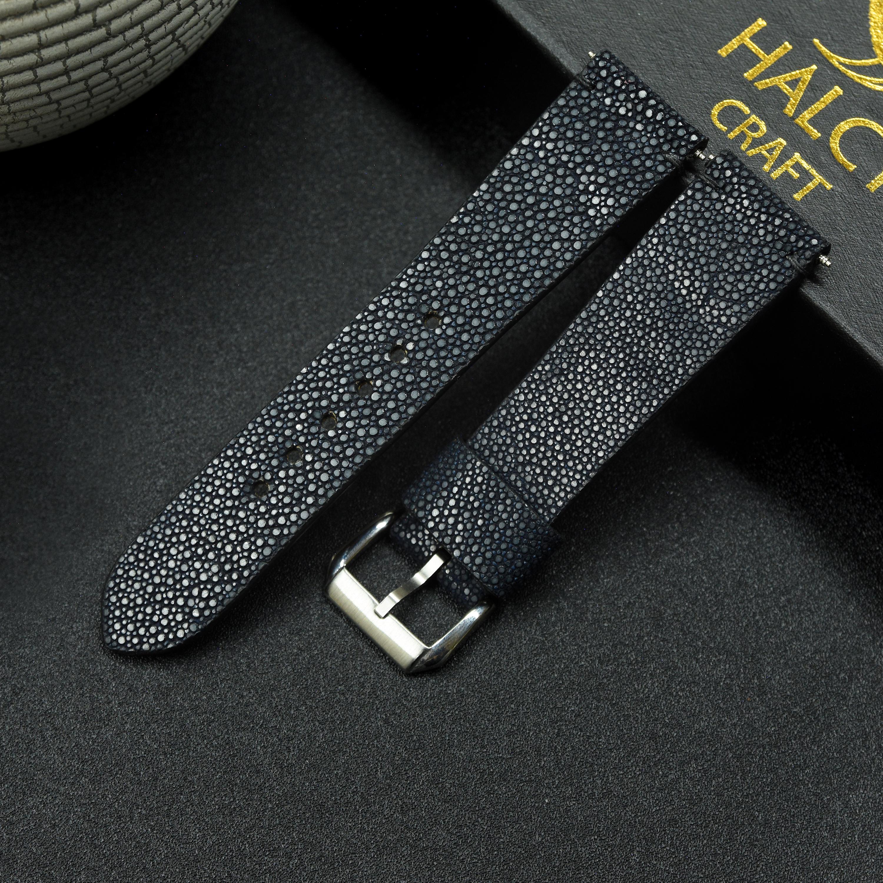 Dark Blue Stingray Skin Watch Bands, Watch Strap, Choice of Width ...