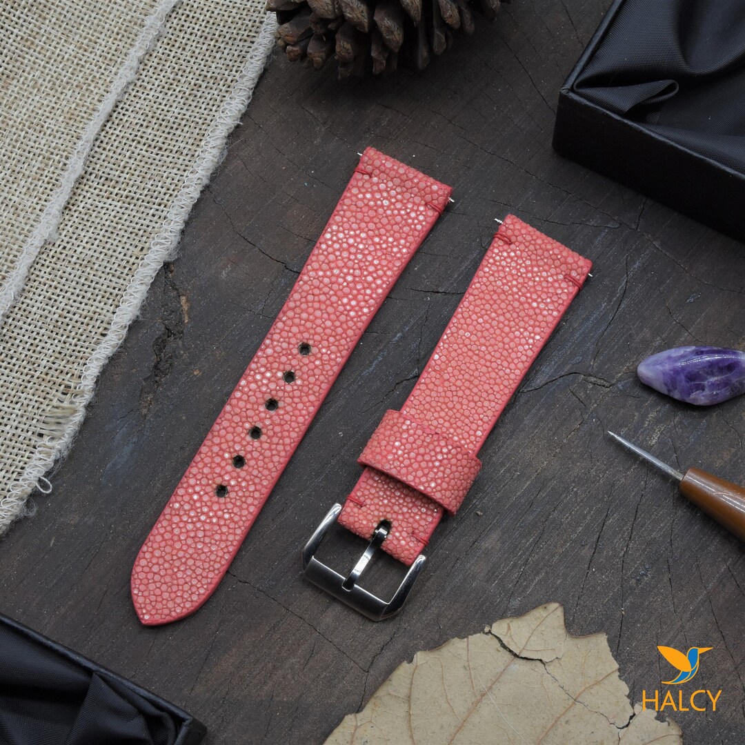 Red Stingray Skin Watch Bands, Watch Strap, Choice of Width, Choice ...