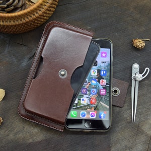 Leather Dual Phone Case, Leather Double Phone Case, Case Holds Two ...