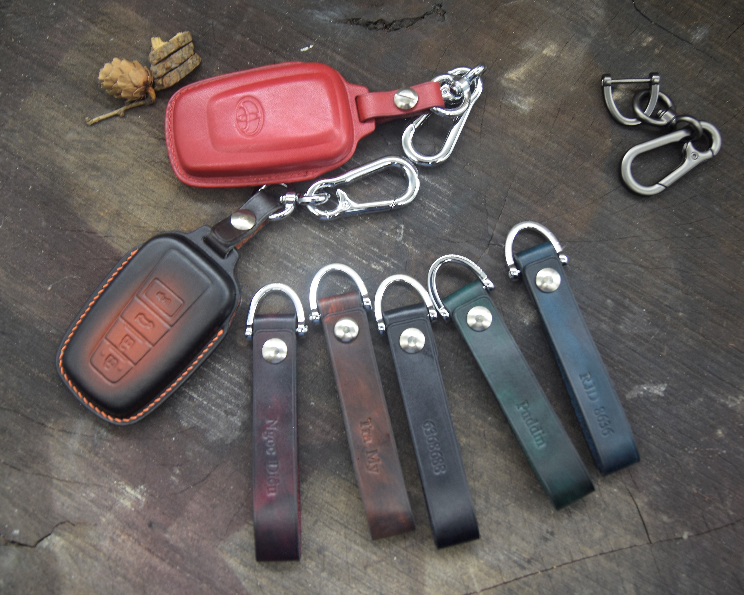 Leather Car Key Cover key fob holder Toyota Camry Avalon | Etsy