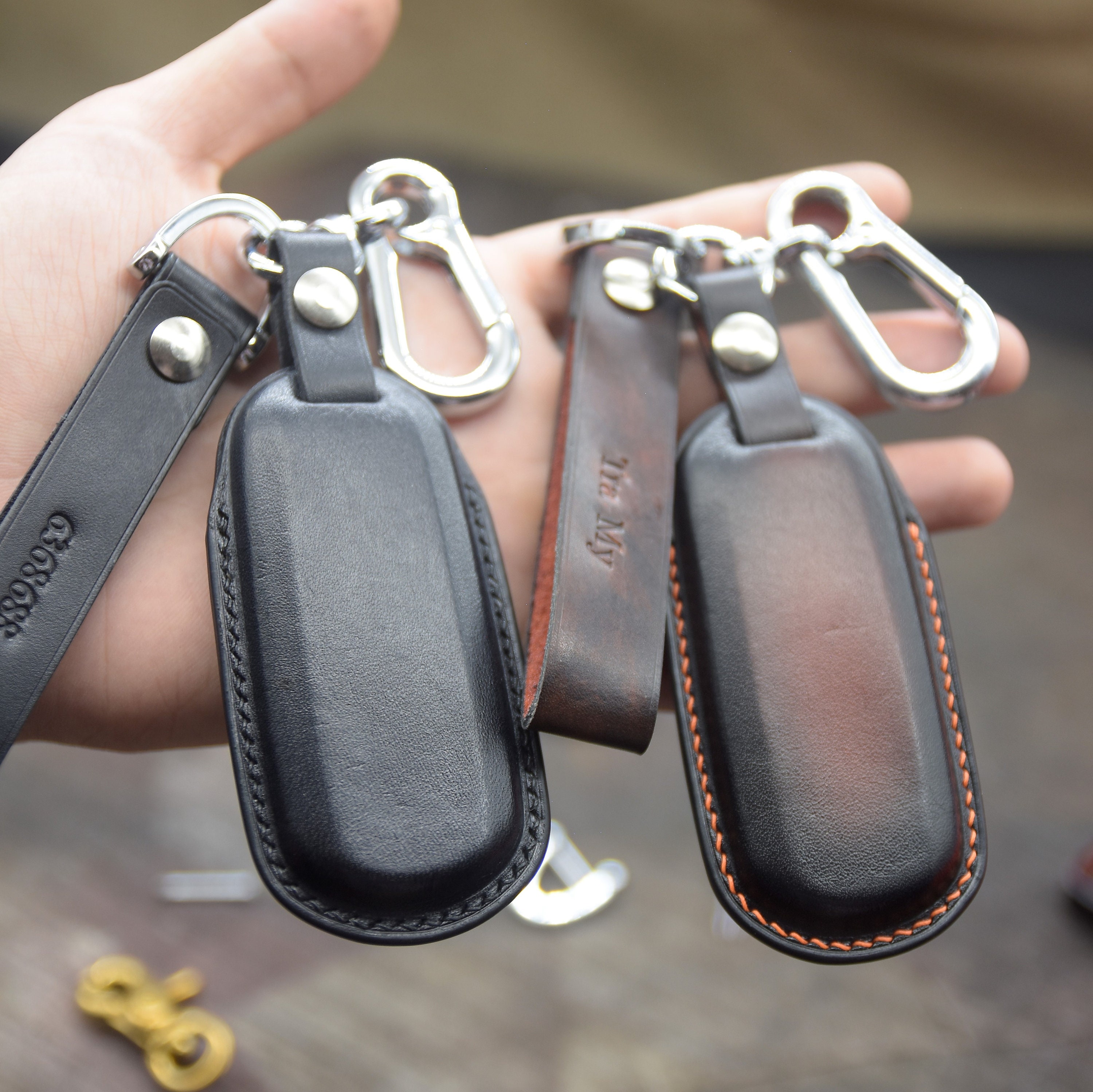 Leather Key Fob Cover for Mazda 2016 2019 4 Button Mazda | Etsy