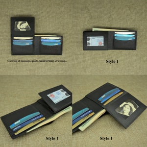 Personalized Mens Wallet With ID Card, Boyfriend Gift, Gift for Him ...