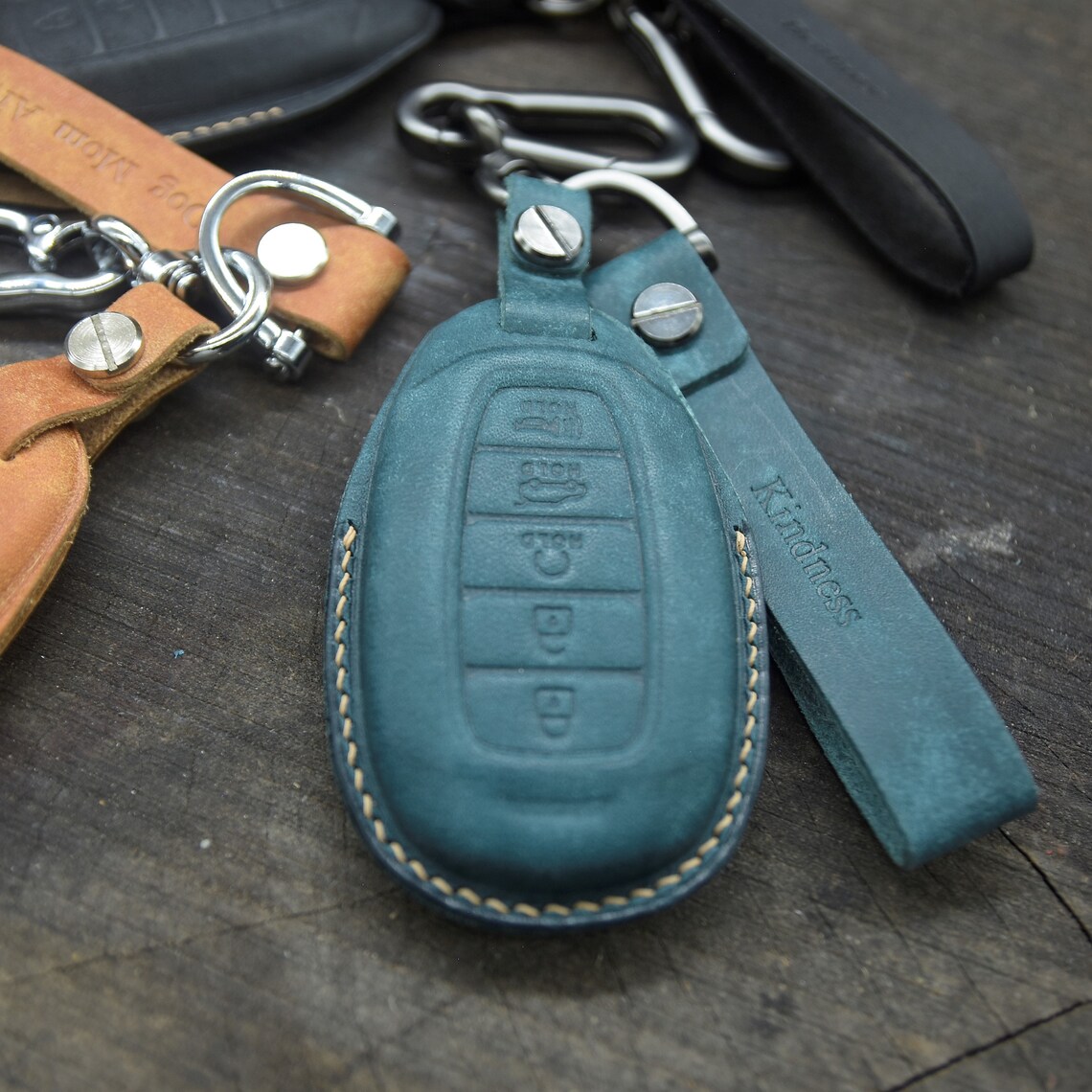 Leather Smart Key Fob Cover fit for 2020 Hyundai Palisade | Etsy