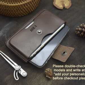 Leather Dual Phone Case, Leather Double Phone Case, Case Holds Two ...