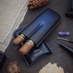 Luxury Cigar Case, Custom Cigar Cover, Personalized Leather Cigar Case ...