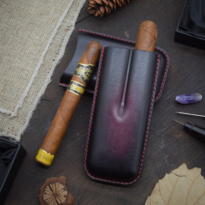 Luxury Cigar Case Custom Cigar Cover Personalized Leather - Etsy