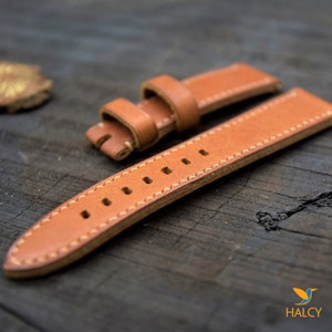 Custom Handmade Leather Watch Strap, Thick Full-grain Double-fold ...