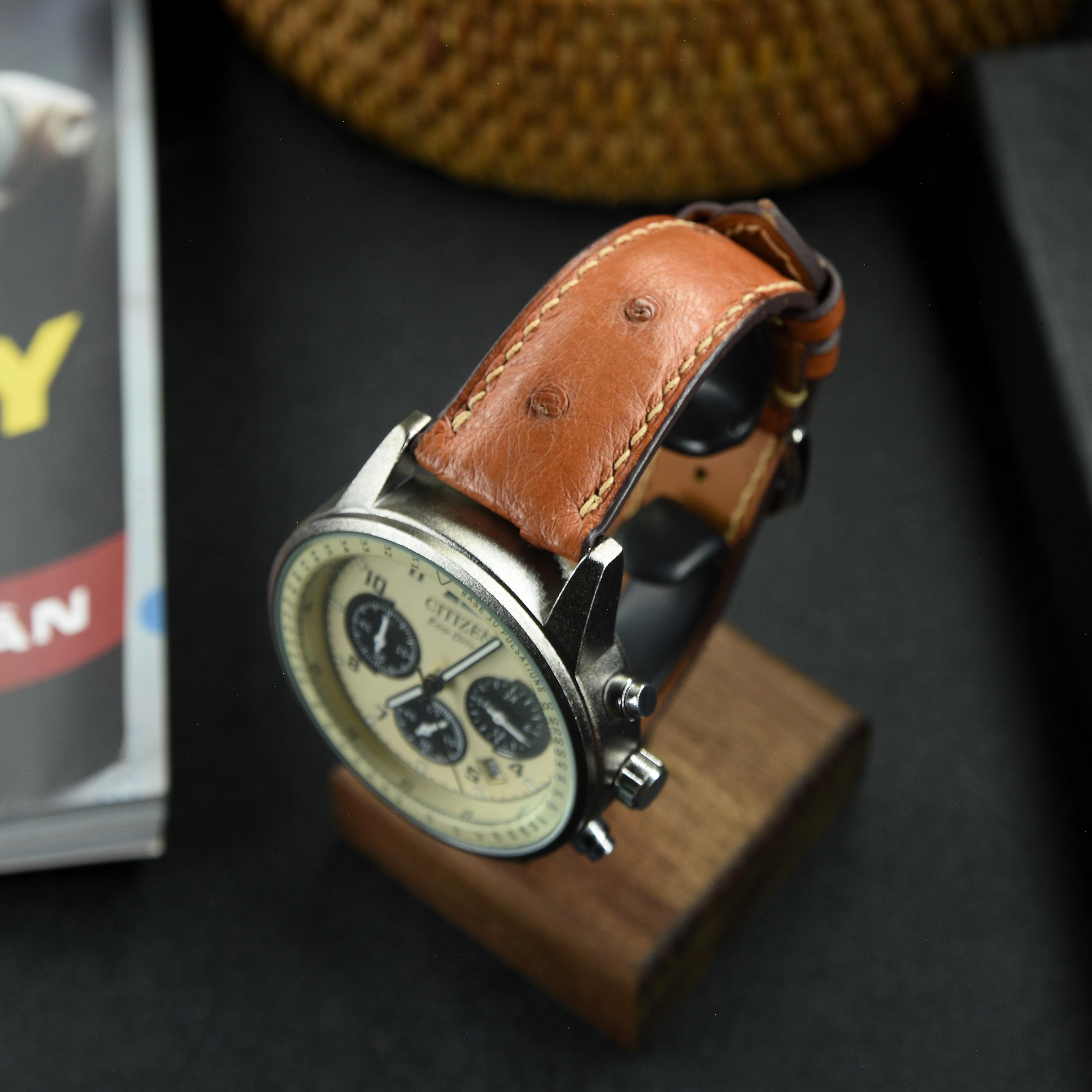 Custom Ostrich Leather Watch Strap, Choice of Width, Choice Color ...