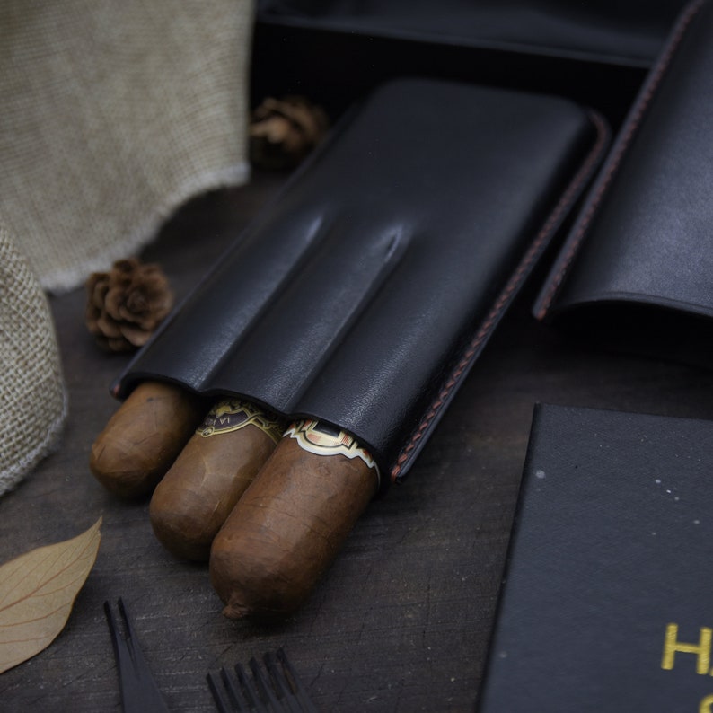 Personalized Leather Cigar Case Luxury Cigar Case Custom | Etsy