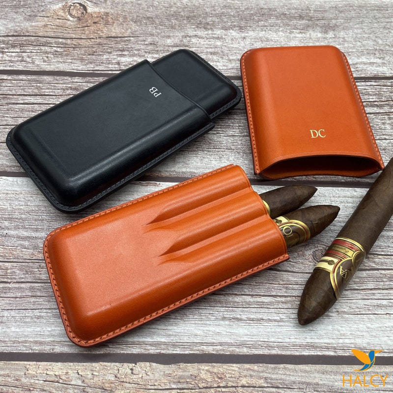 Leather Cigar Case - Etsy