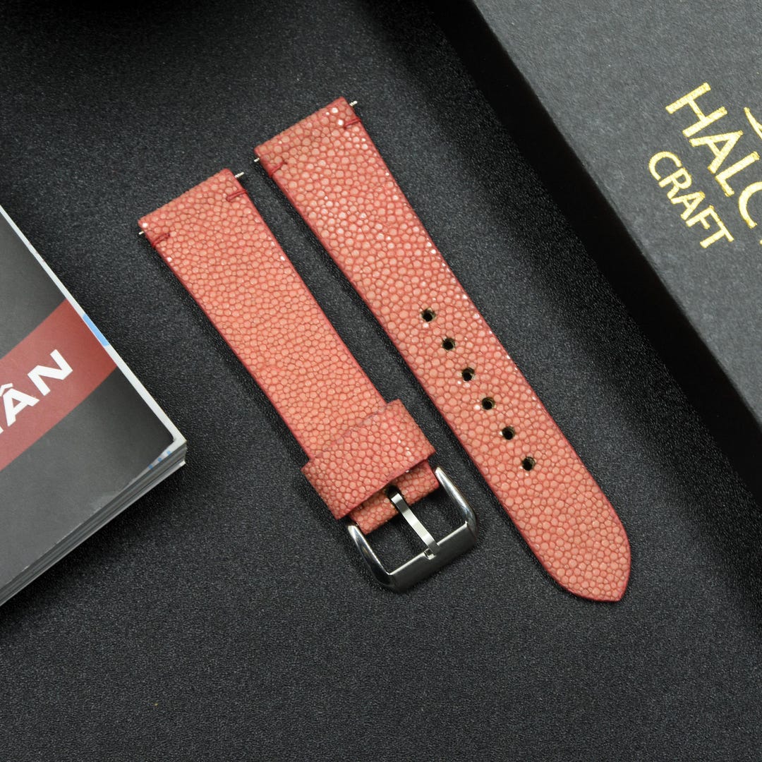 Red Stingray Skin Watch Bands, Watch Strap, Choice of Width, Choice ...