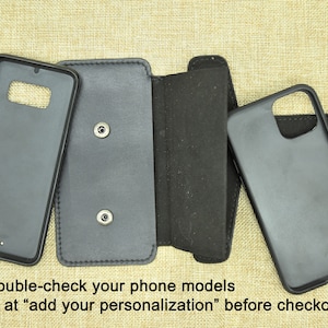 Leather Dual Phone Case, Leather Double Phone Case, Case Holds Two ...