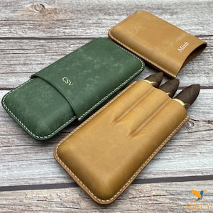 Personalized Leather Cigar Case, Luxury Cigar Case, Custom Cigar Cover ...