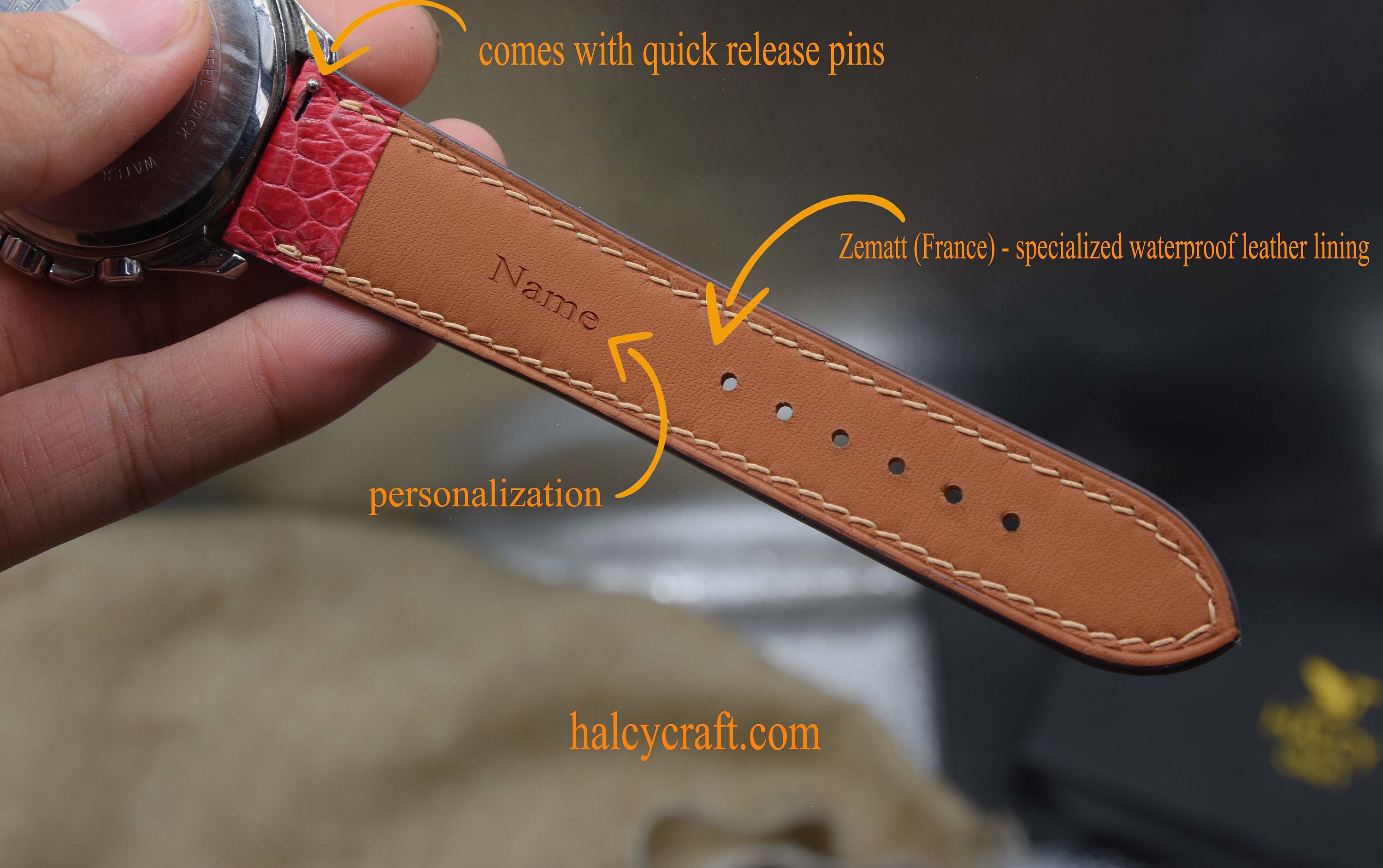 Custom Ostrich Leather Watch Strap, Choice of Width, Choice Color ...