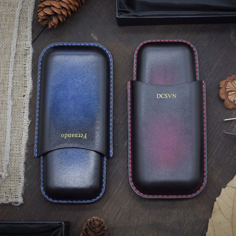 Luxury Cigar Case Custom Cigar Cover Personalized Leather - Etsy