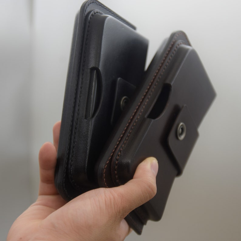 Leather Two Phone Case With Belt Loop Leather Dual Phone - Etsy