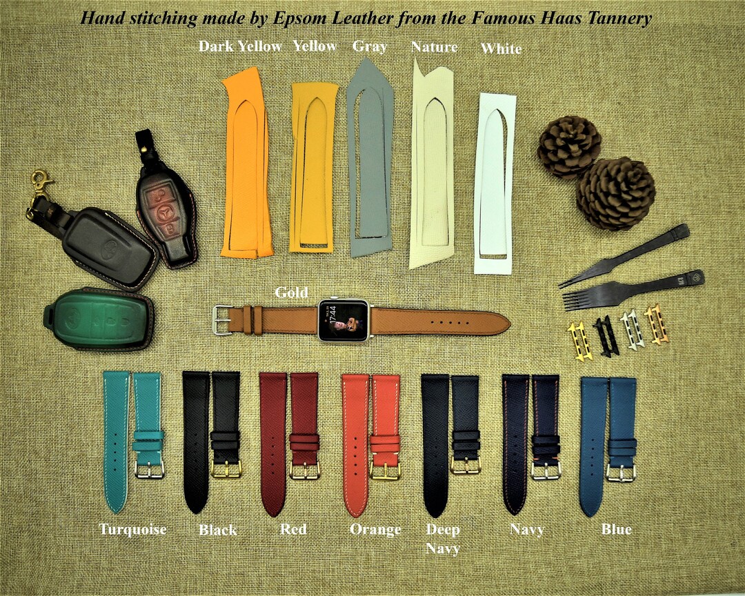 Leather Smart Watch Band Ultra, 45, 44mm, 42mm, 41mm, 40mm, 38mm, Strap ...