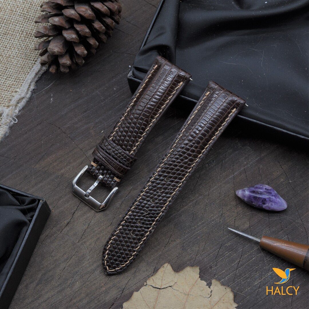 Brown Java Lizard Skin Watch Strap Choice of Width Choice - Etsy