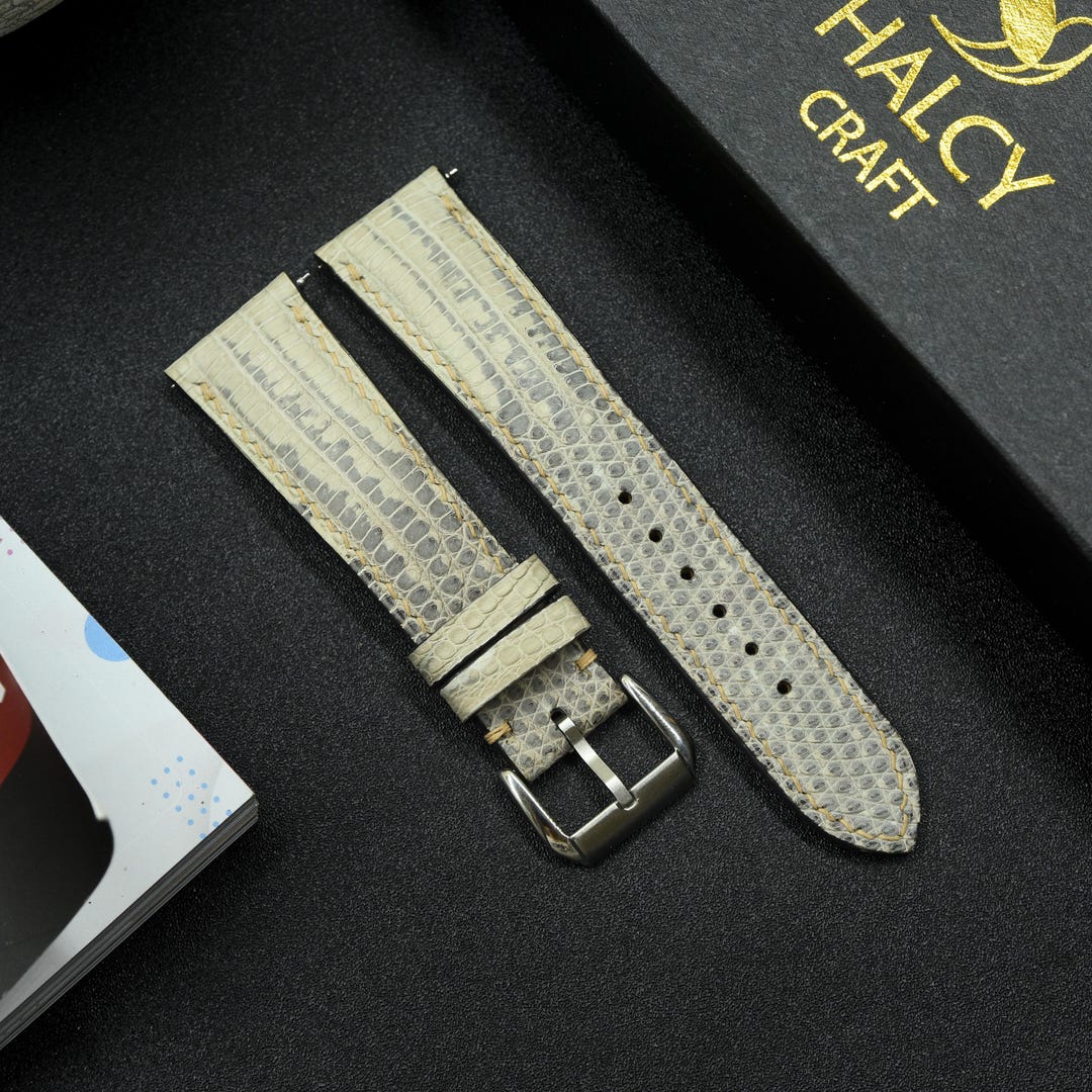 Java Lizard Skin Watch Strap, Choice of Width, Choice Color Buckle With ...