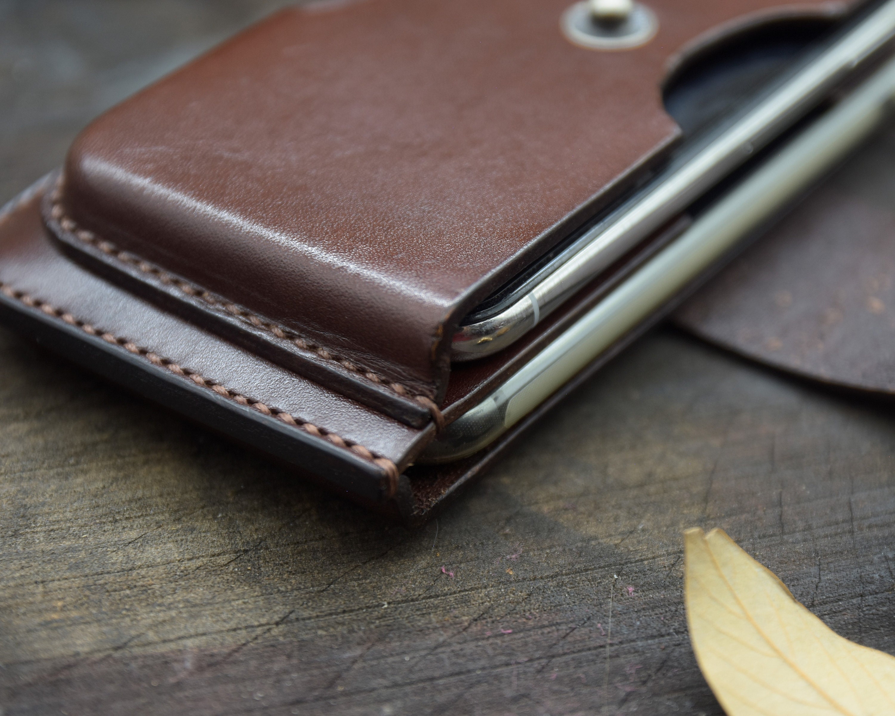 Leather Dual Phone Case Leather Double Iphone Case Case | Etsy Australia