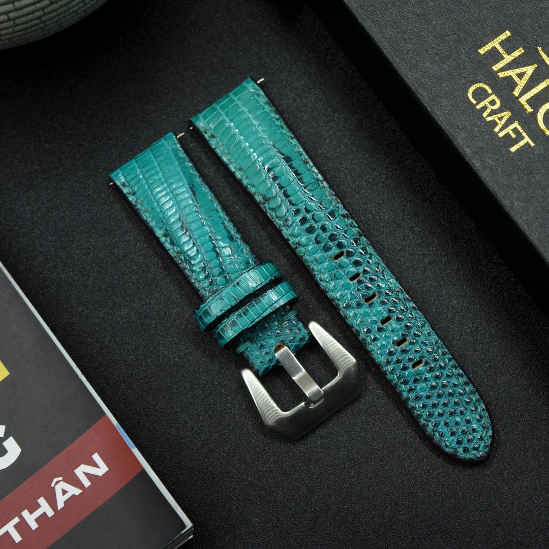 Custom Handmade Lizard Skin Watch Strap, Thickness 6.5 Mm Down to 4 Mm ...