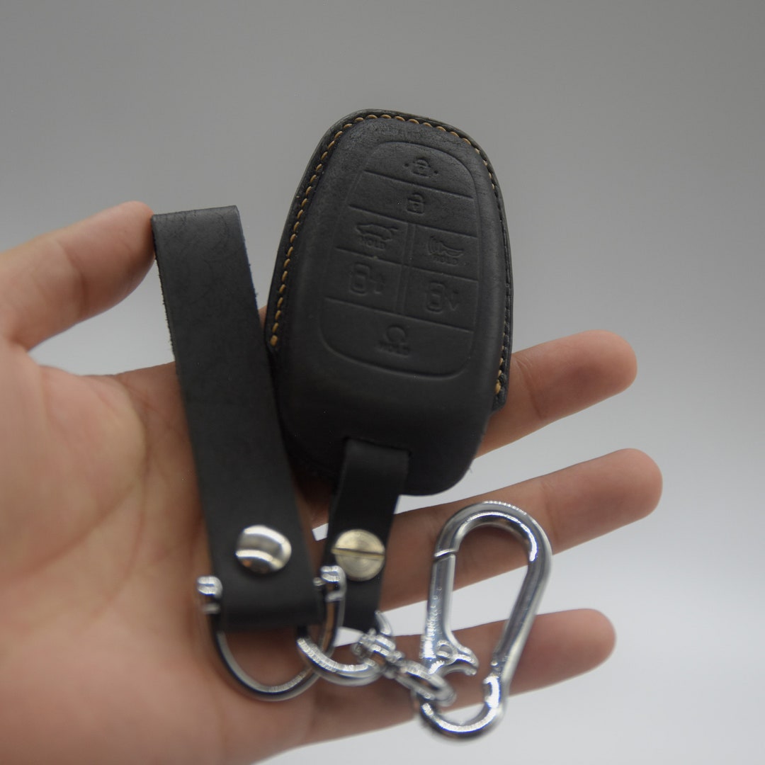 Key Fob Cover Fit for Sonata Nexo Santa Fe 7 Buttons Smart Remote W ...