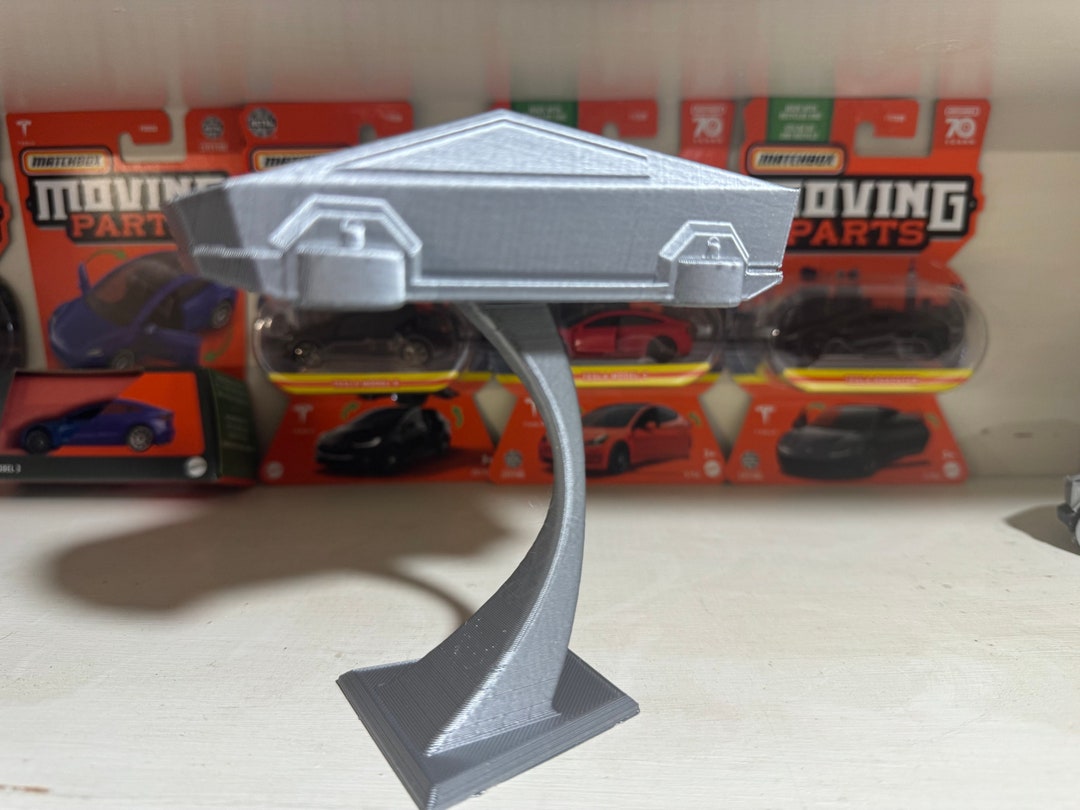 Tesla Hovering Cybertruck Desk Ornament With Base | 3D Printed Model ...